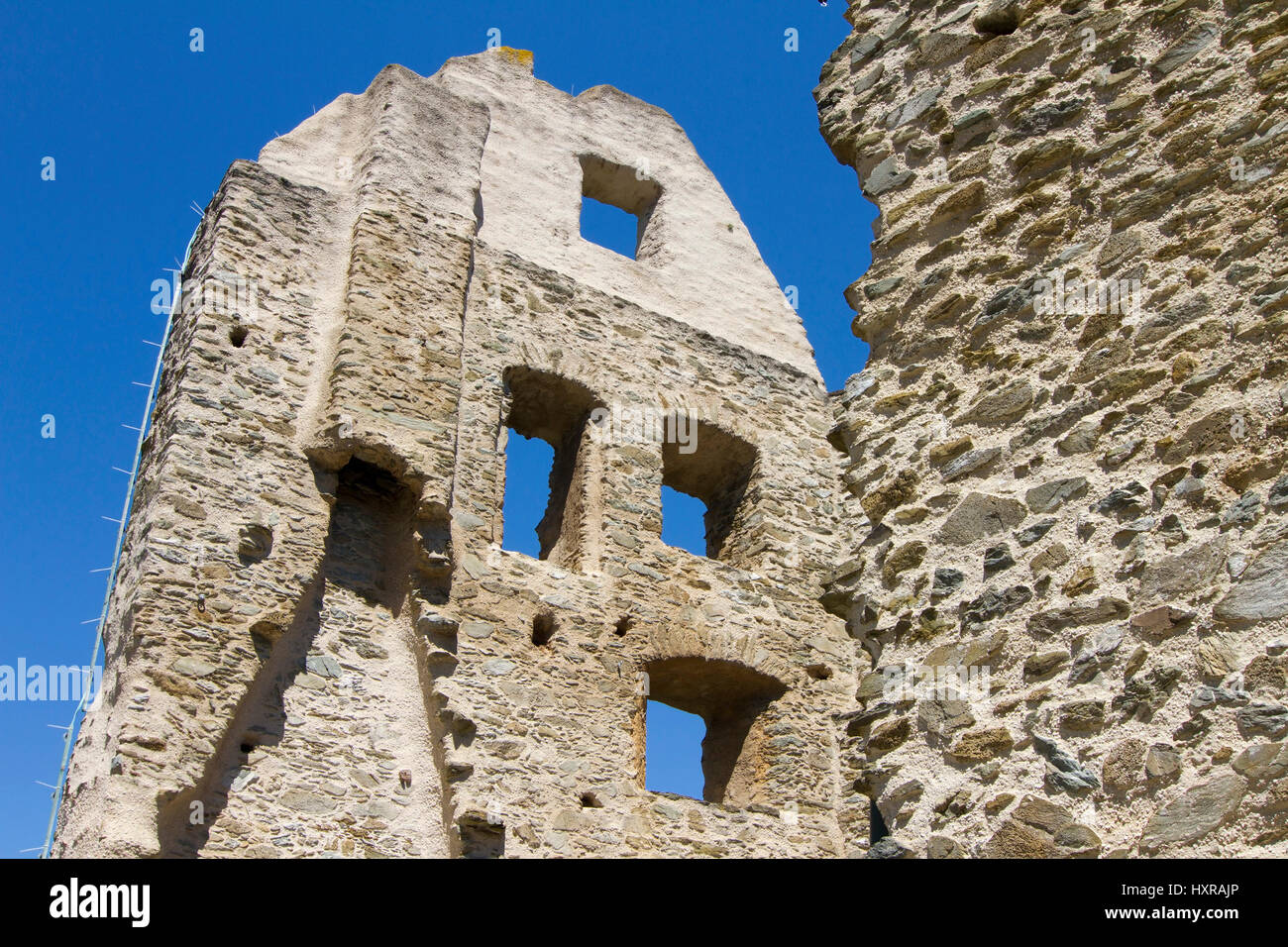 Germany, Hessen, ruined castle open air rock, northern gable wall (Pr ...