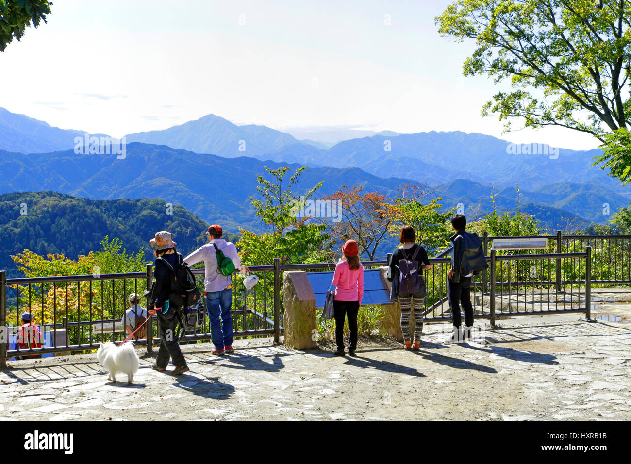 Mount Fuji Viewing Terrace in Mount Takao Hachioji Tokyo Japan Stock ...