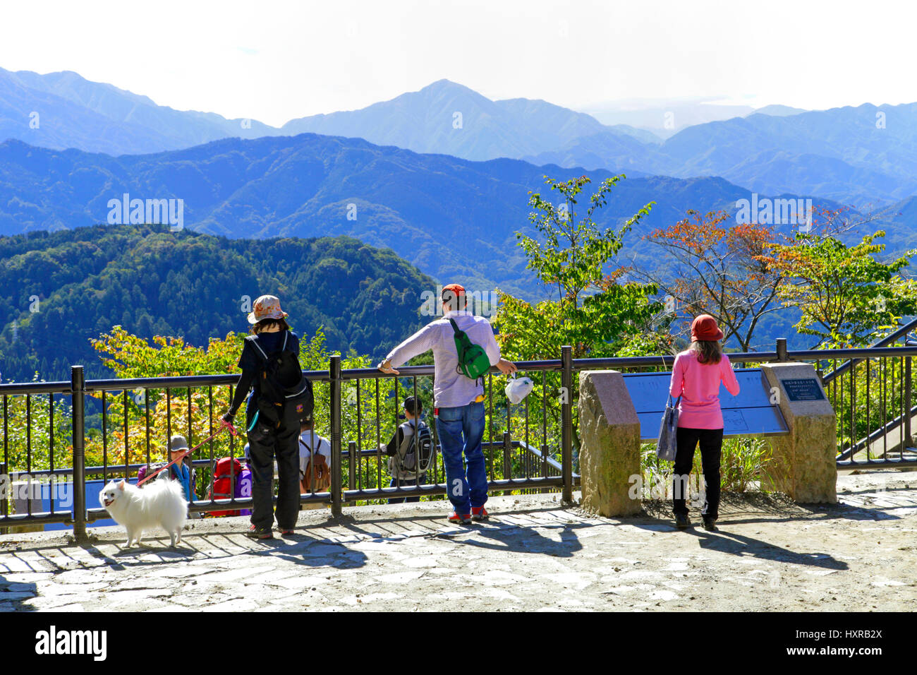 Mount Fuji Viewing Terrace in Mount Takao Hachioji Tokyo Japan Stock ...