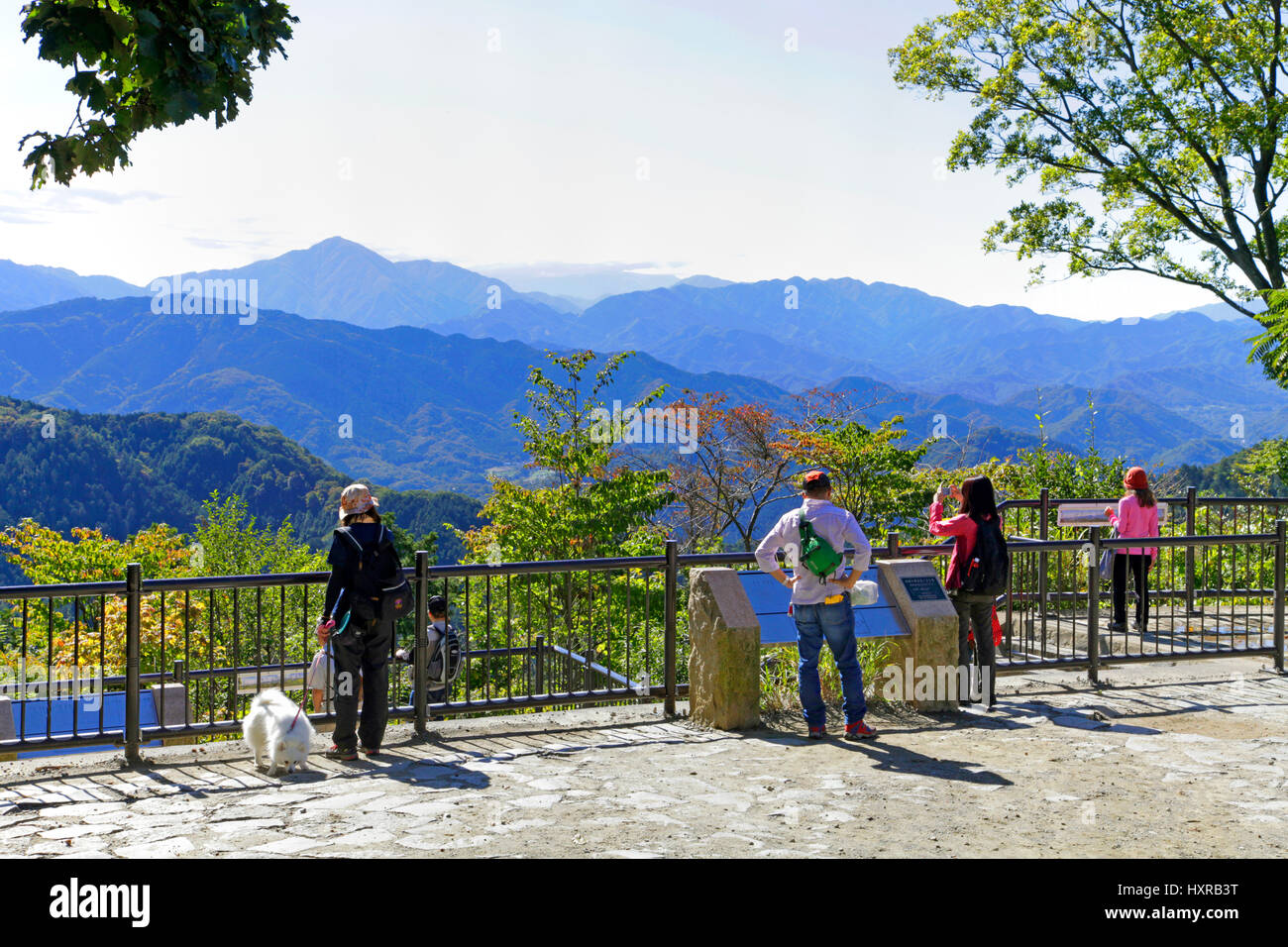 Mount Fuji Viewing Terrace in Mount Takao Hachioji Tokyo Japan Stock ...