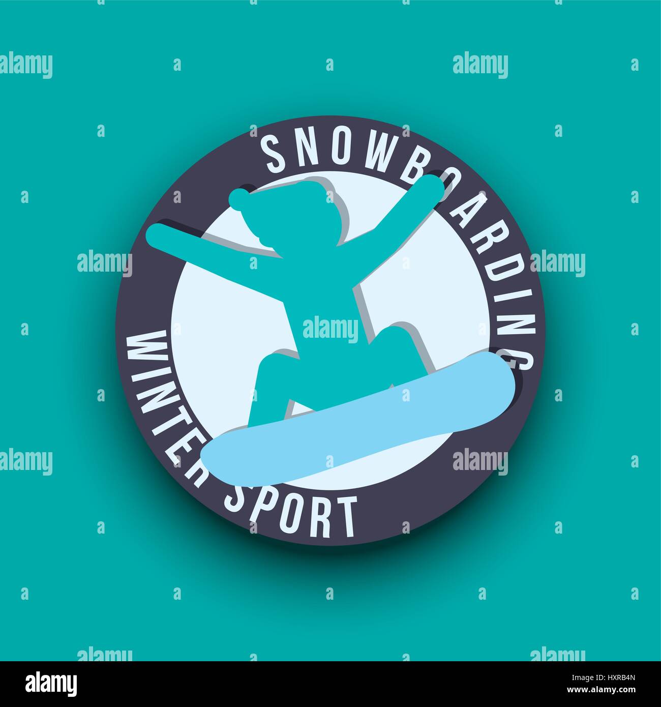 Snowboarding and winter sports vector icon symbol Stock Vector Image ...