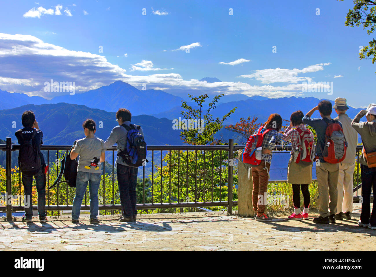 Mount Fuji Viewing Terrace in Mount Takao Hachioji Tokyo Japan Stock ...