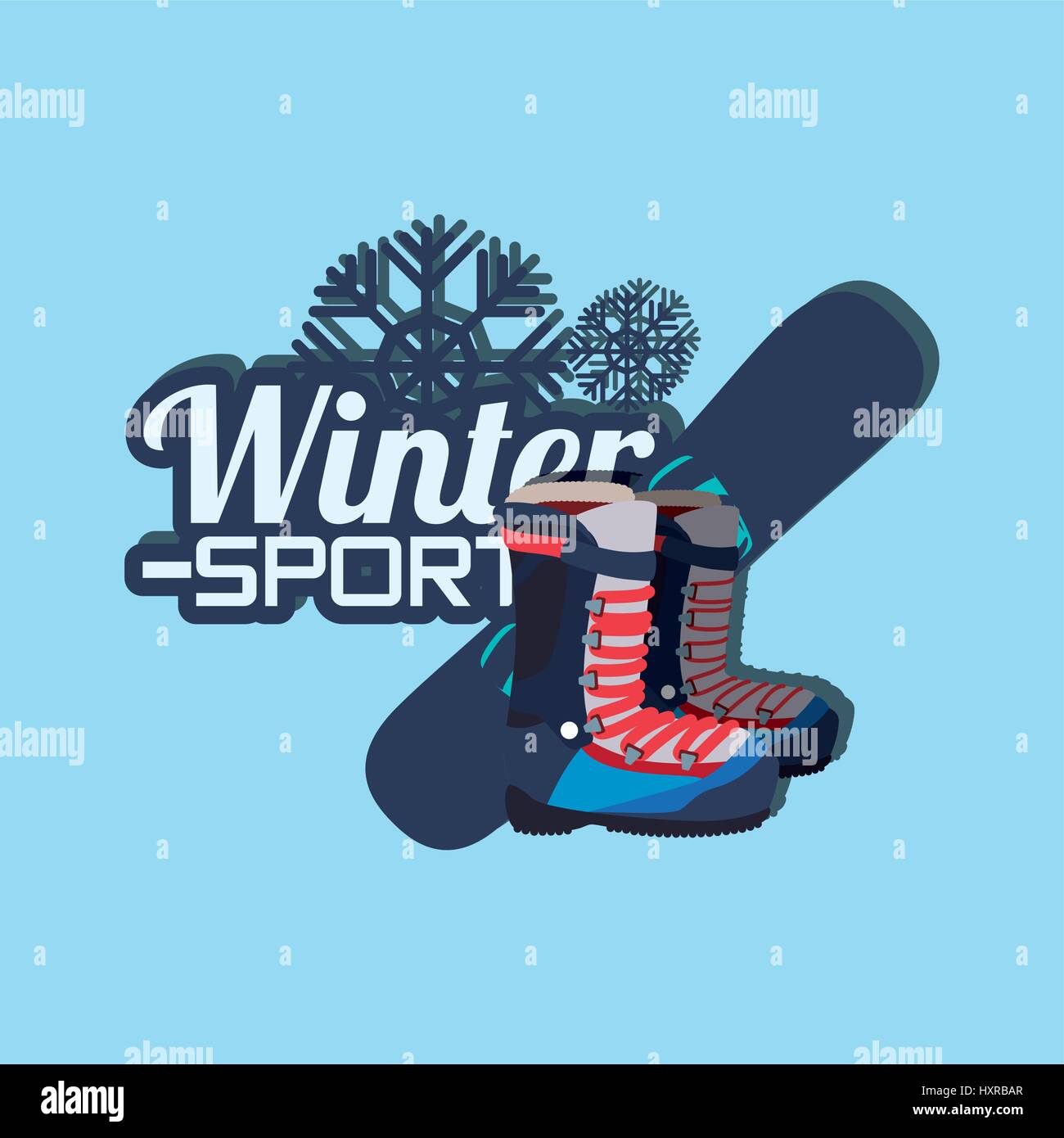 Snowboarding and winter sports vector icon symbol Stock Vector Image ...