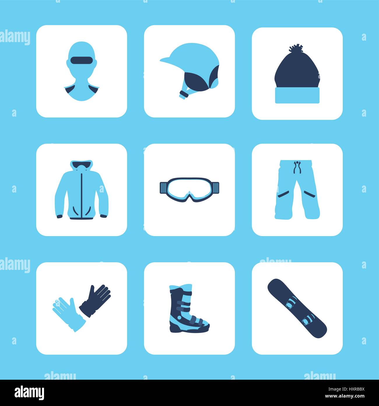 Snowboarding and winter sports vector icon symbol Stock Vector Image ...