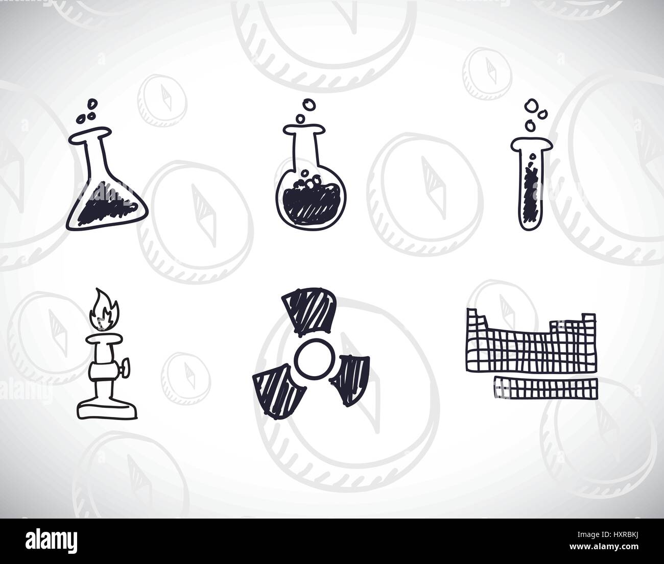science class and school scribbles cartoons drawing vector Stock Vector ...