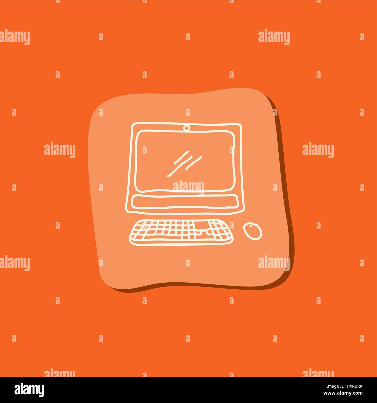 Computer technology scribble cartoons drawing hi-res stock photography ...