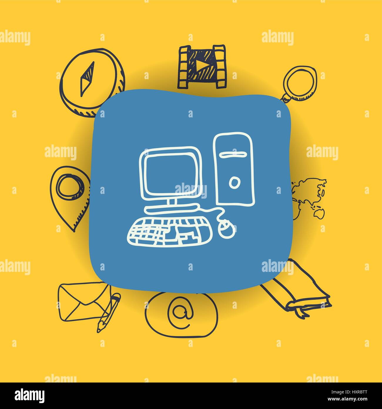 science class and school scribbles cartoons drawing vector Stock Vector ...