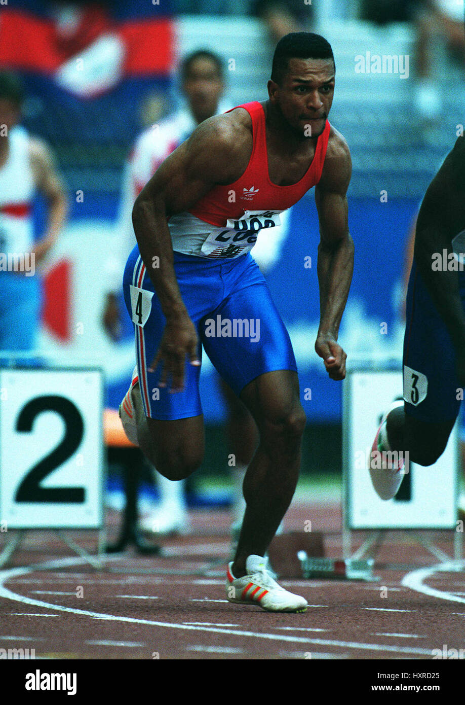DANIEL SANGOUMA 100 METRES 02 September 1990 Stock Photo - Alamy