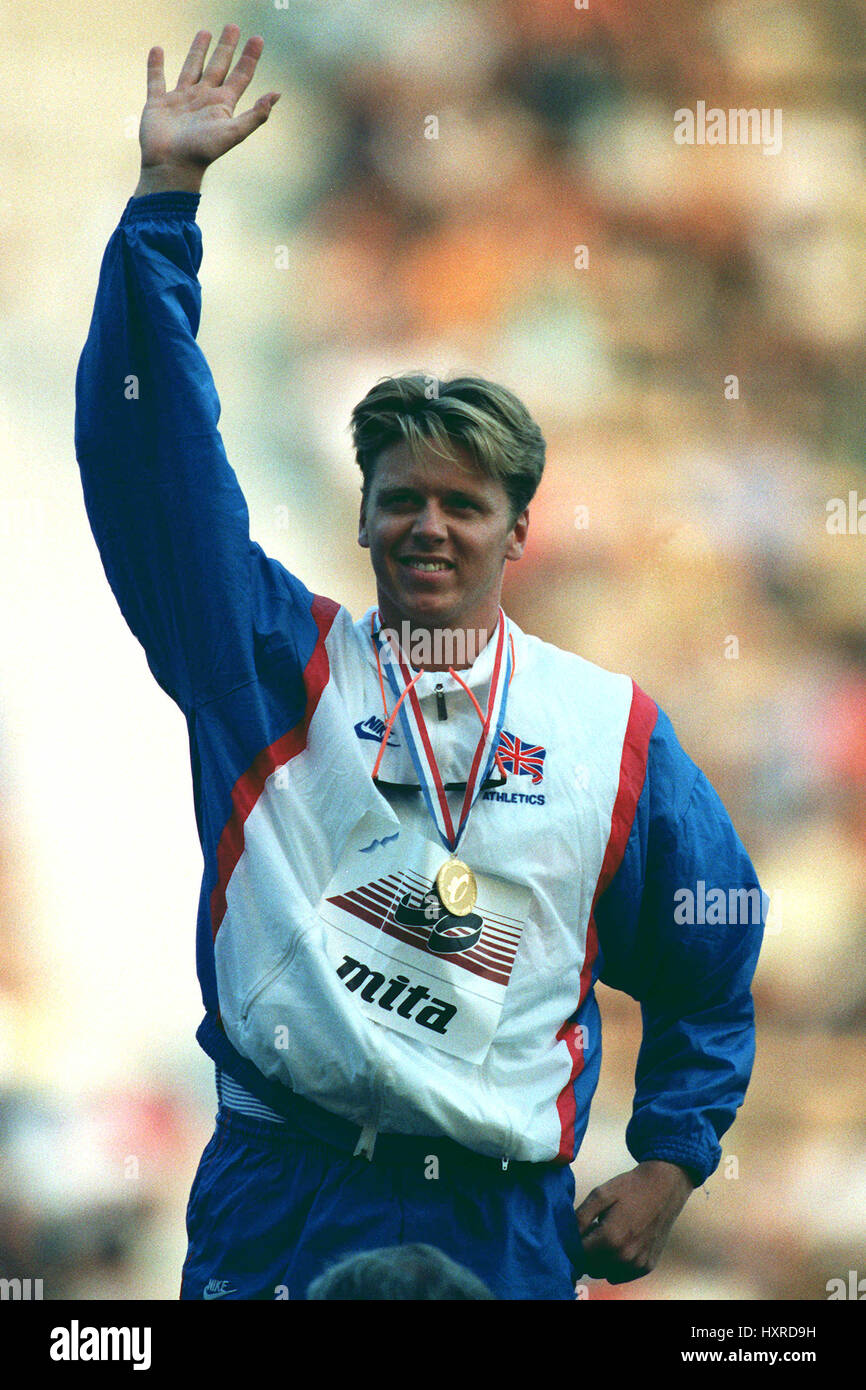 STEVE BACKLEY WINS EUROPEAN JAVELIN 01 September 1990 Stock Photo - Alamy