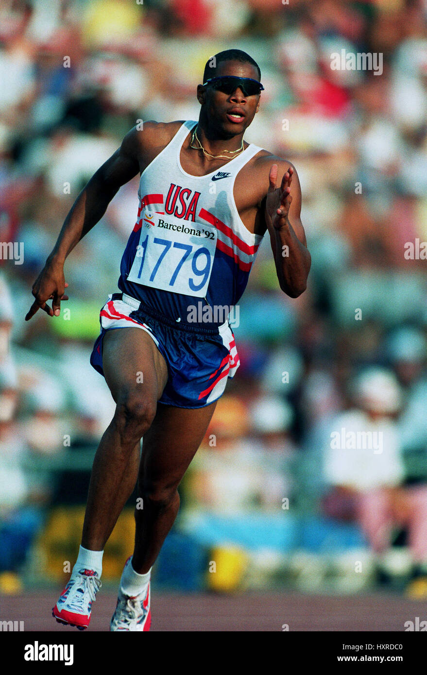 QUINCY WATTS 400 METRES 12 August 1992 Stock Photo - Alamy