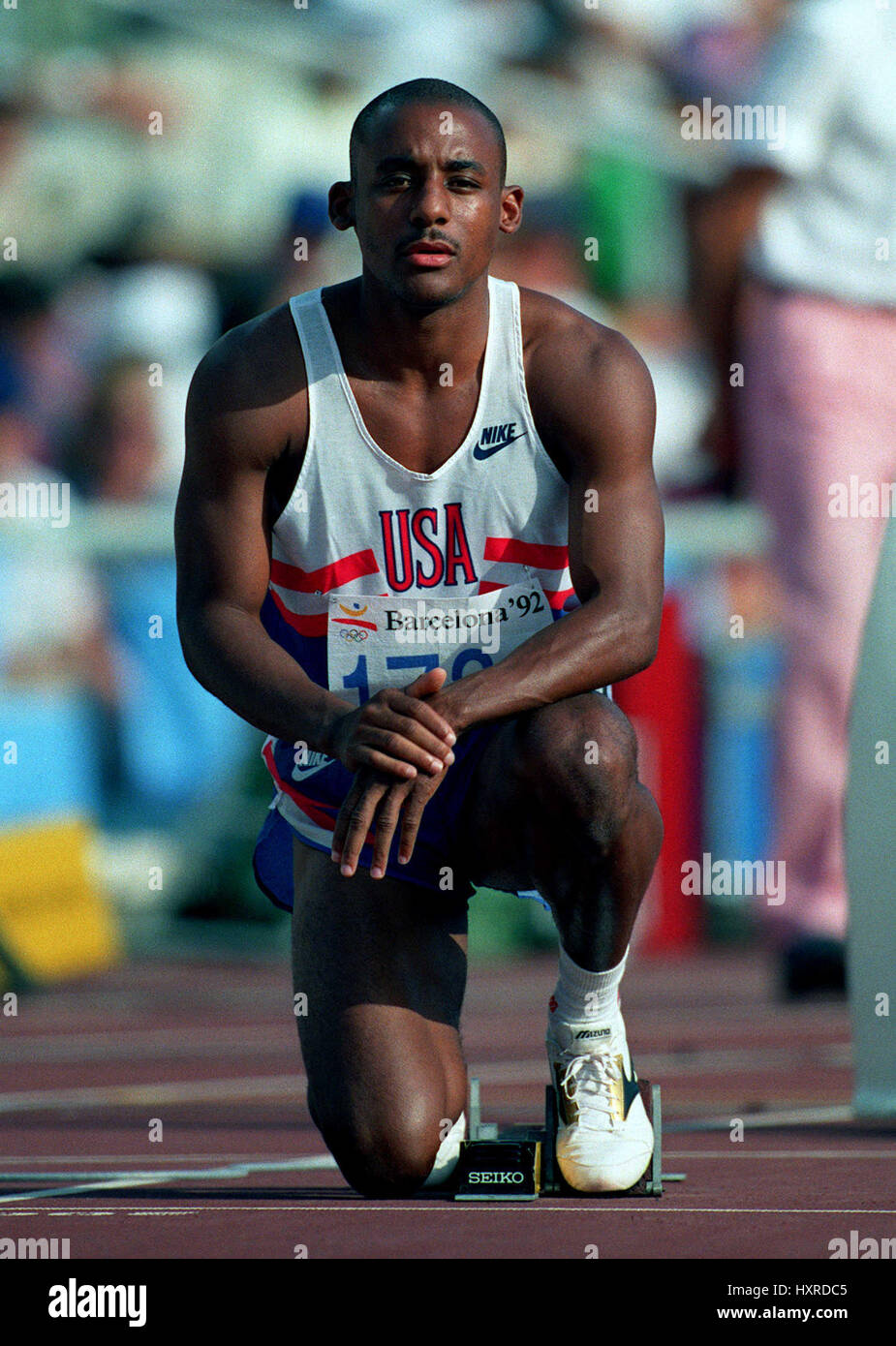 MIKE MARSH . 200 METRES 12 August 1992 Stock Photo - Alamy