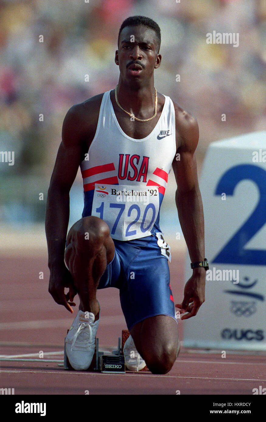 MICHAEL JOHNSON 200 METRES 14 August 1992 Stock Photo - Alamy