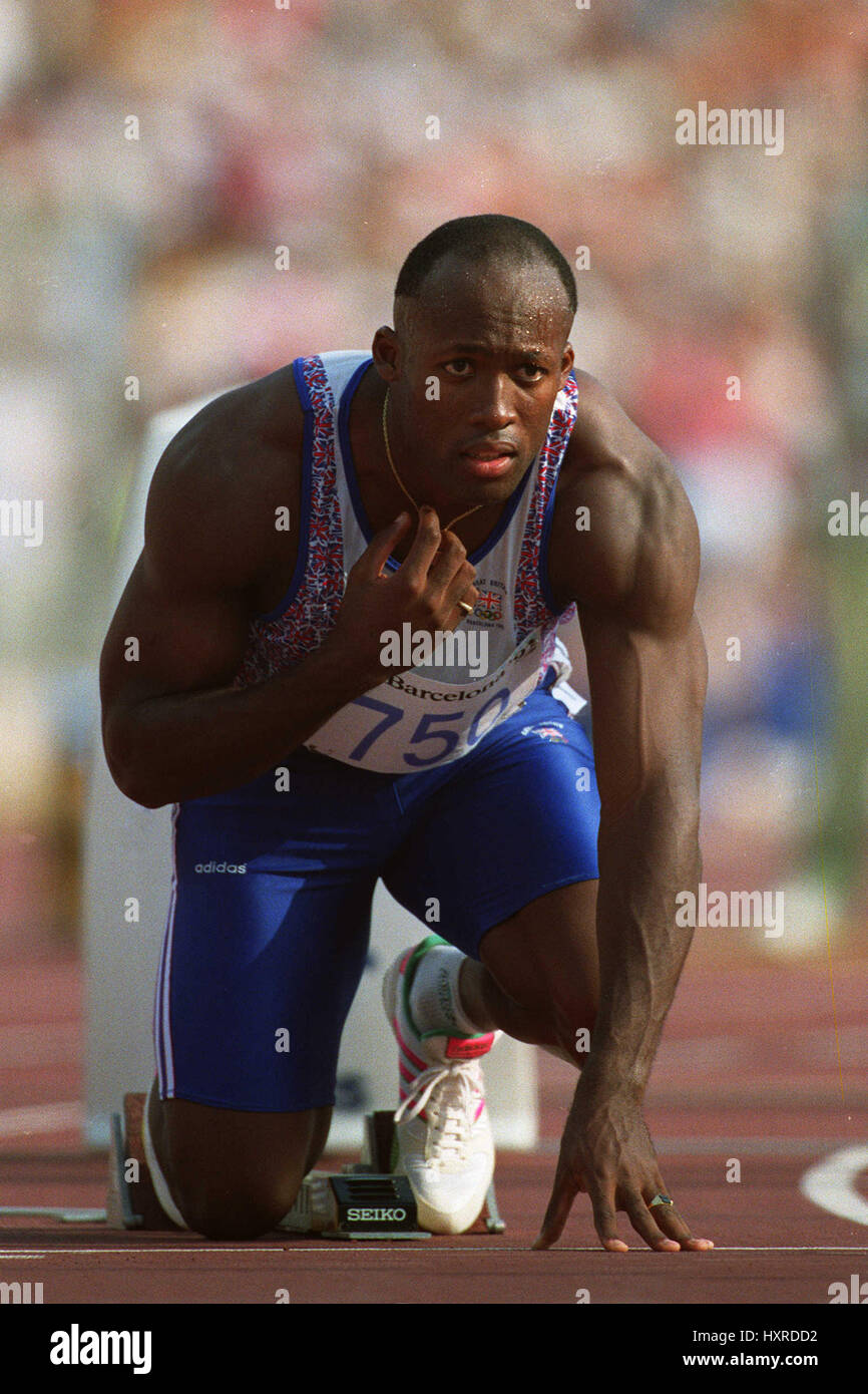 JOHN REGIS 200 METRES 14 August 1992 Stock Photo - Alamy