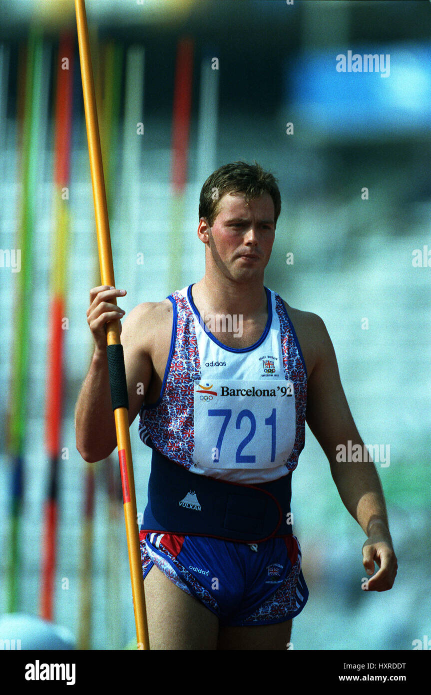 MICK HILL JAVELIN 14 August 1992 Stock Photo - Alamy