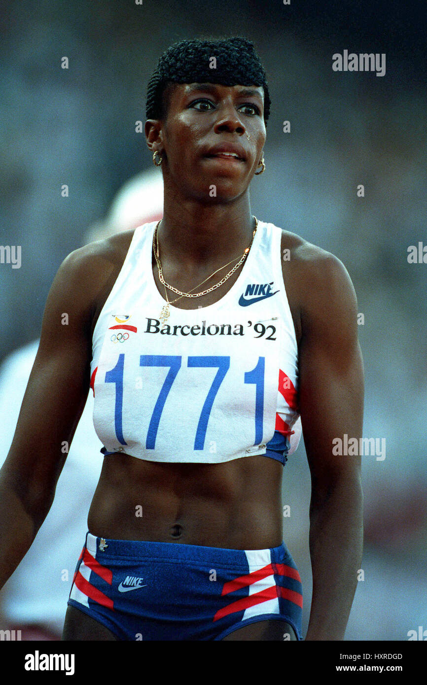 LYNDA TOLBERT 100 METRE HURDLES 20 August 1992 Stock Photo - Alamy