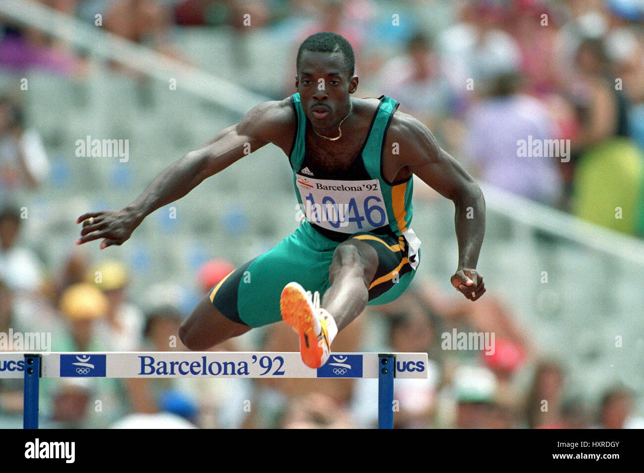 GRAHAM WINTHROP 400 METRE HURDLES 28 August 1992 Stock Photo - Alamy