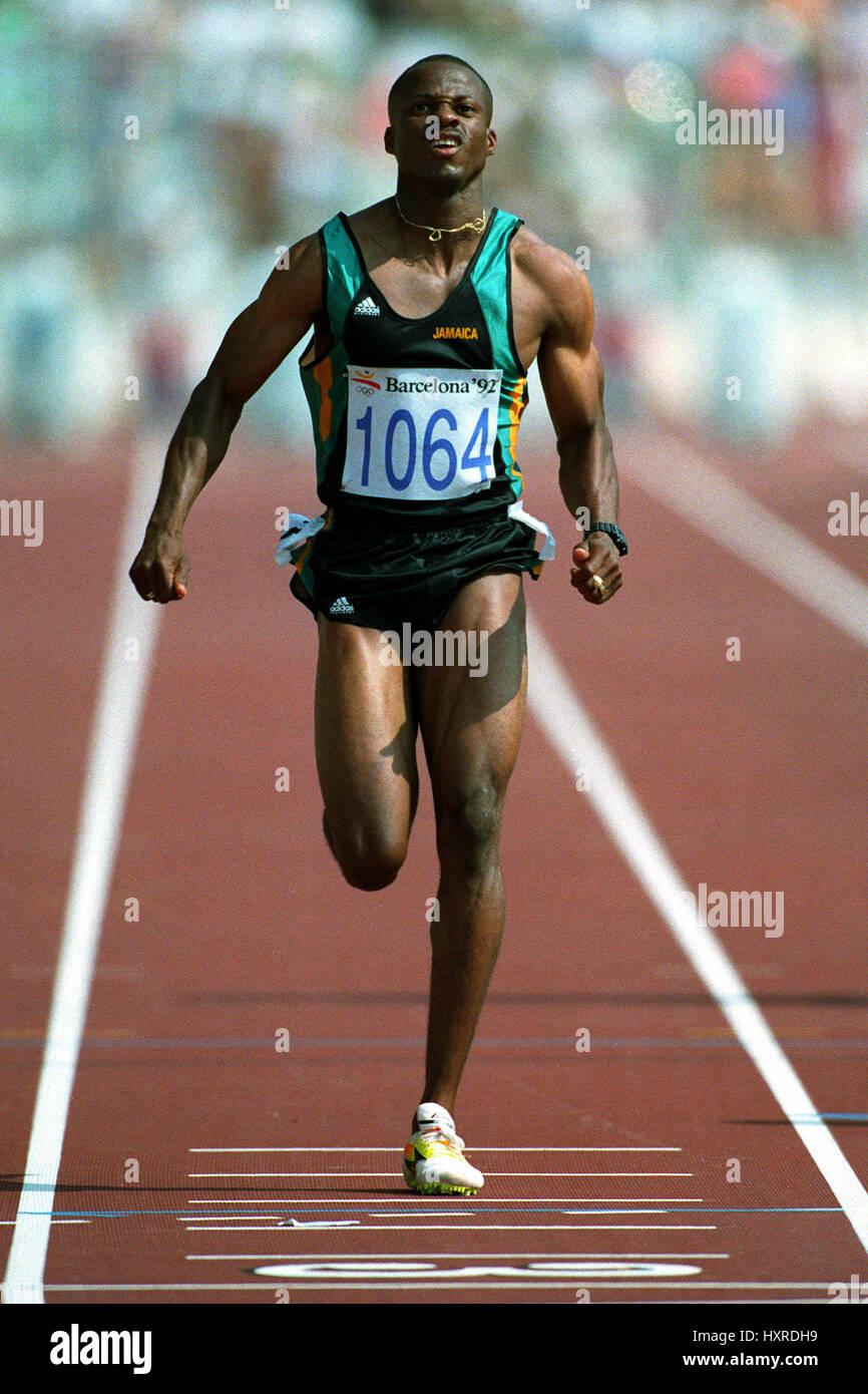 RAYMOND STEWART 100 METRES 13 August 1992 Stock Photo - Alamy