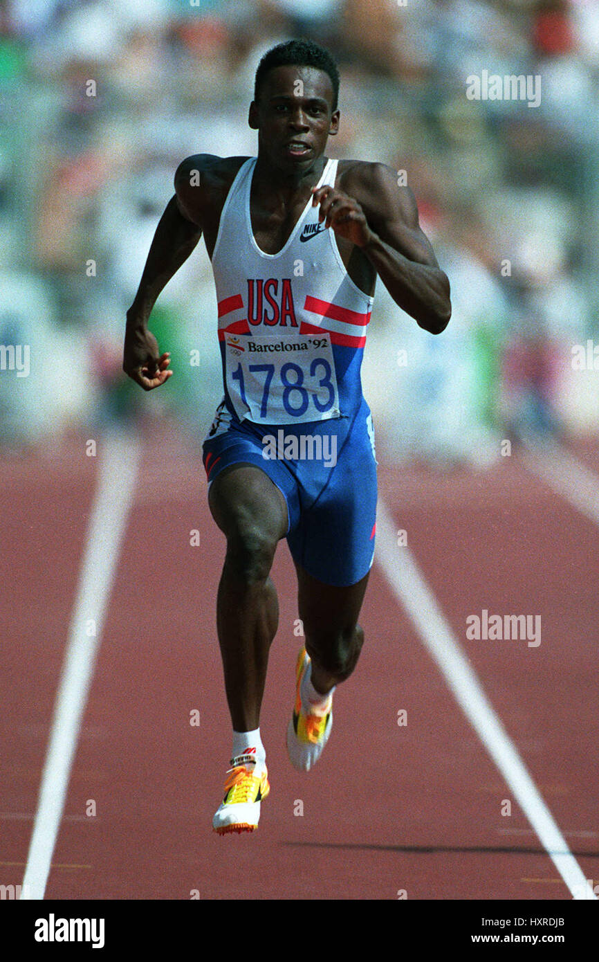 MARK WITHERSPOON 100 METRES 03 August 1992 Stock Photo - Alamy