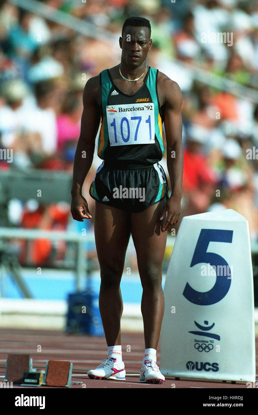 CLIVE WRIGHT JNR 200 METRES 03 August 1992 Stock Photo - Alamy