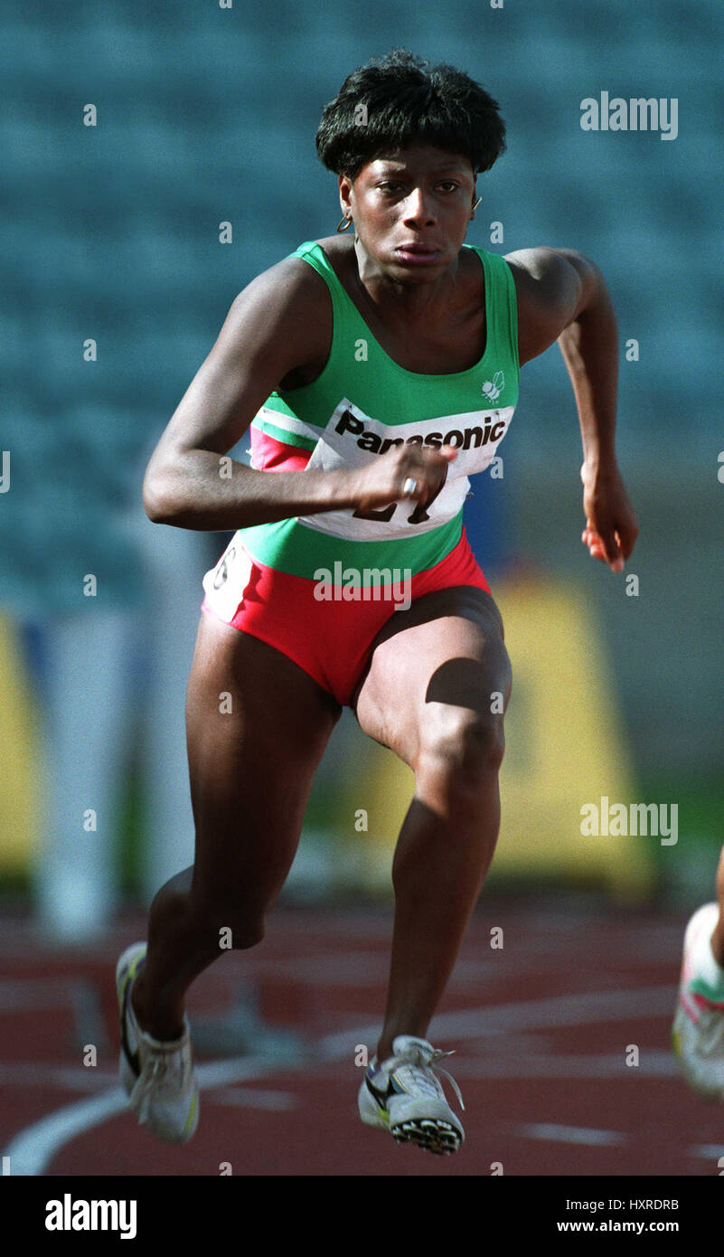 STEPHANIE DOUGLAS 100 METRES 18 July 1993 Stock Photo - Alamy