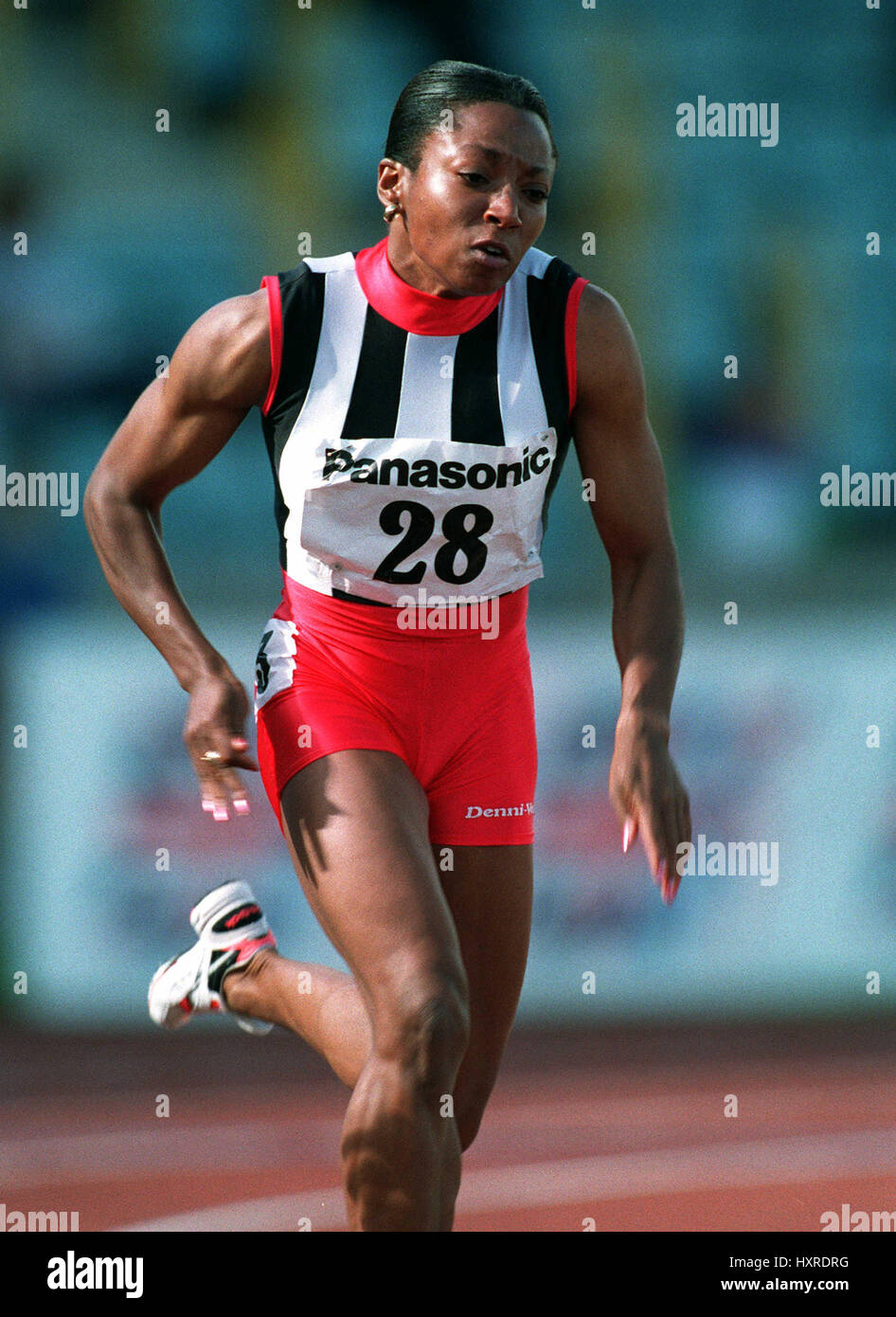 SIMMONE JACOBS 100 METRES 18 July 1993 Stock Photo - Alamy