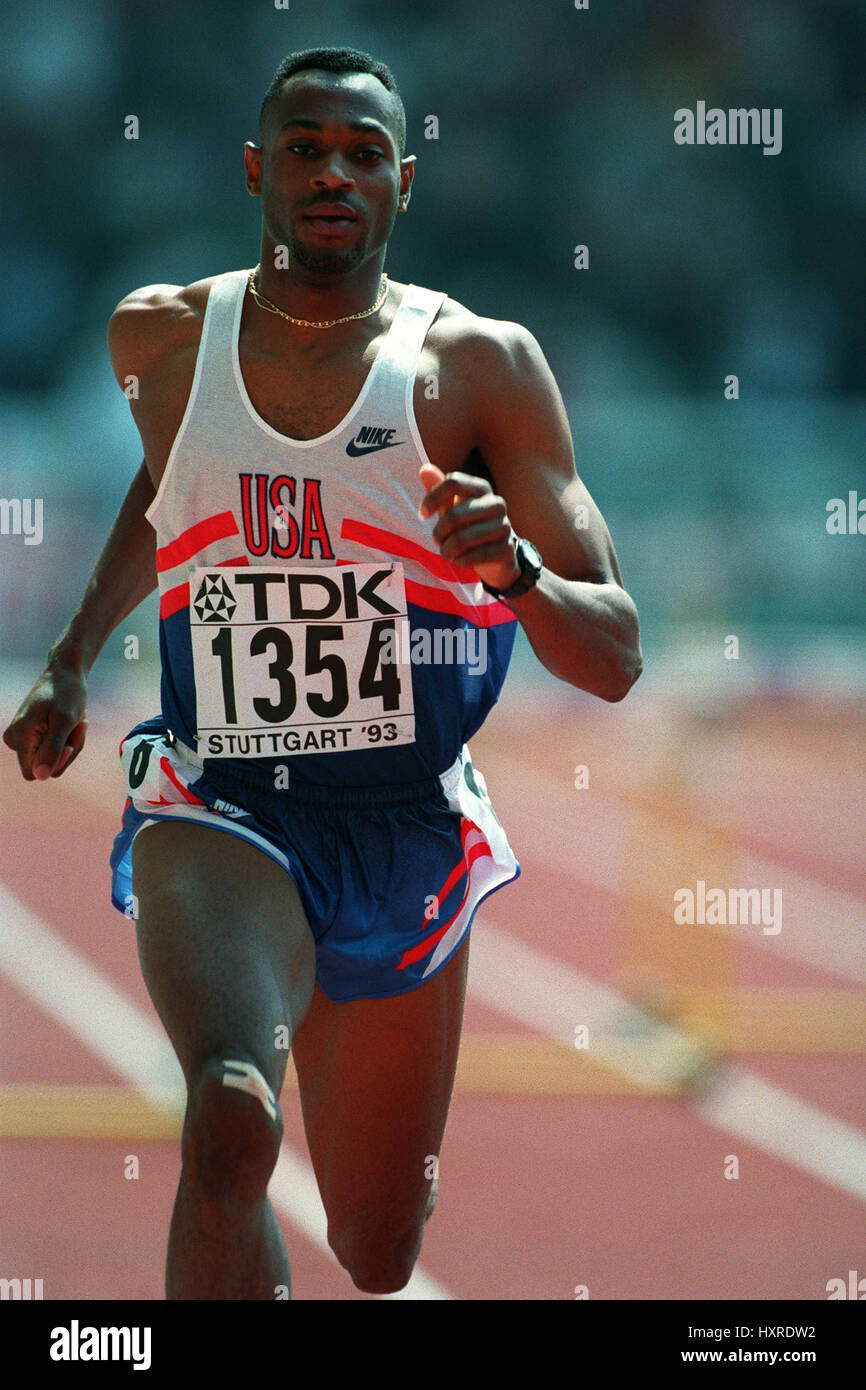 KEVIN YOUNG 400 METRE HURDLES 20 August 1993 Stock Photo - Alamy