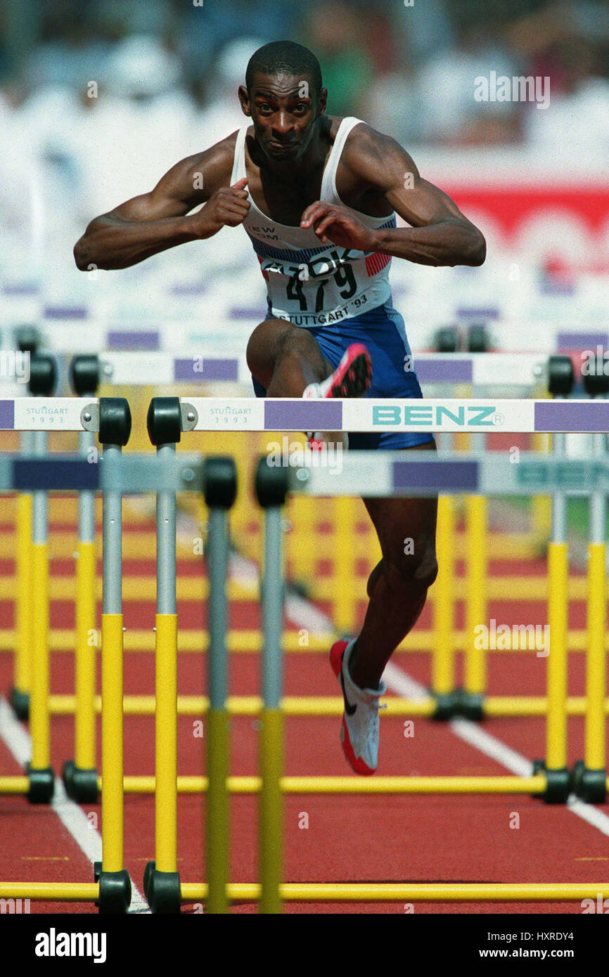 ANDREW TULLOCH 110 METRE HURDLES 22 August 1993 Stock Photo - Alamy