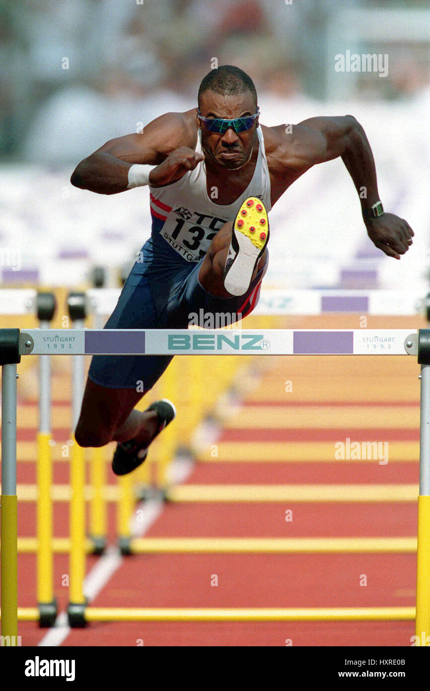 JACK PIERCE 110 METRE HURDLES 19 August 1993 Stock Photo - Alamy