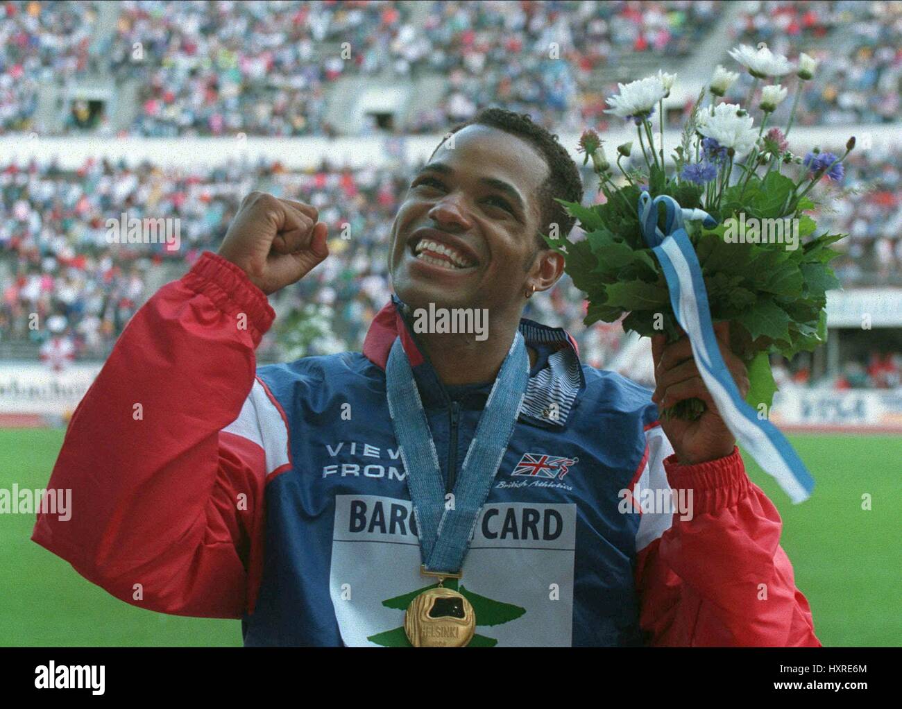 DUAINE LADEJO EUROPEAN CHAMPS HELSINKI 1994 16 August 1994 Stock Photo ...