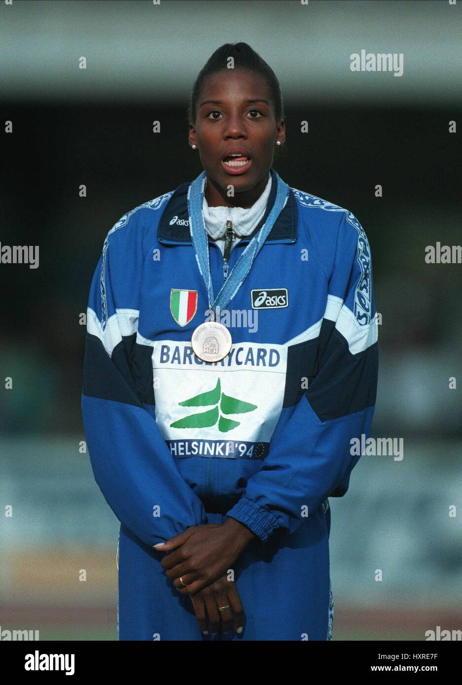 FIONA MAY EUROPEAN CHAMPS.HELSINKI 1994 16 August 1994 Stock Photo - Alamy