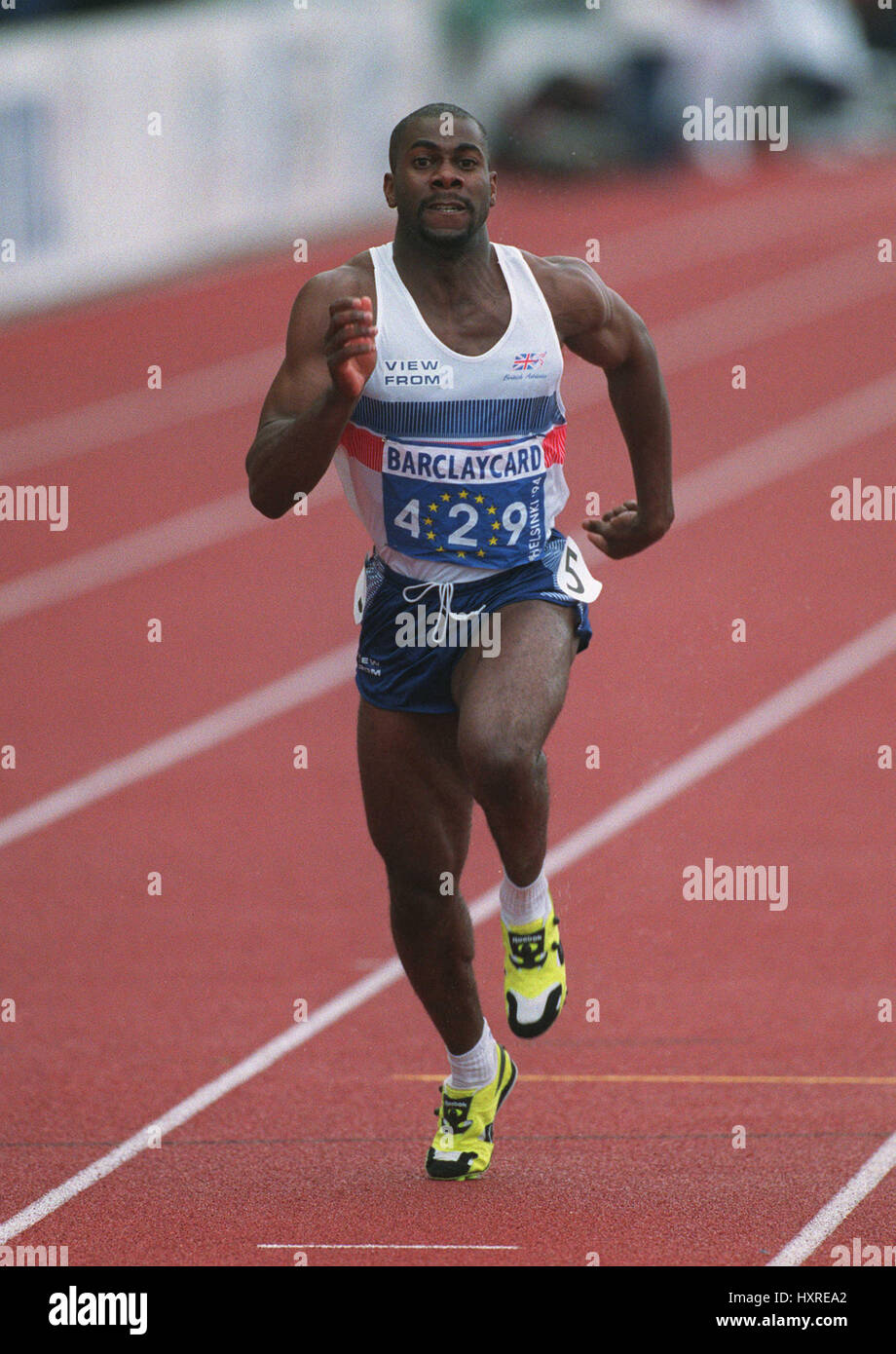 JASON JOHN 100 METRES HELSINKI 1994 17 August 1994 Stock Photo - Alamy
