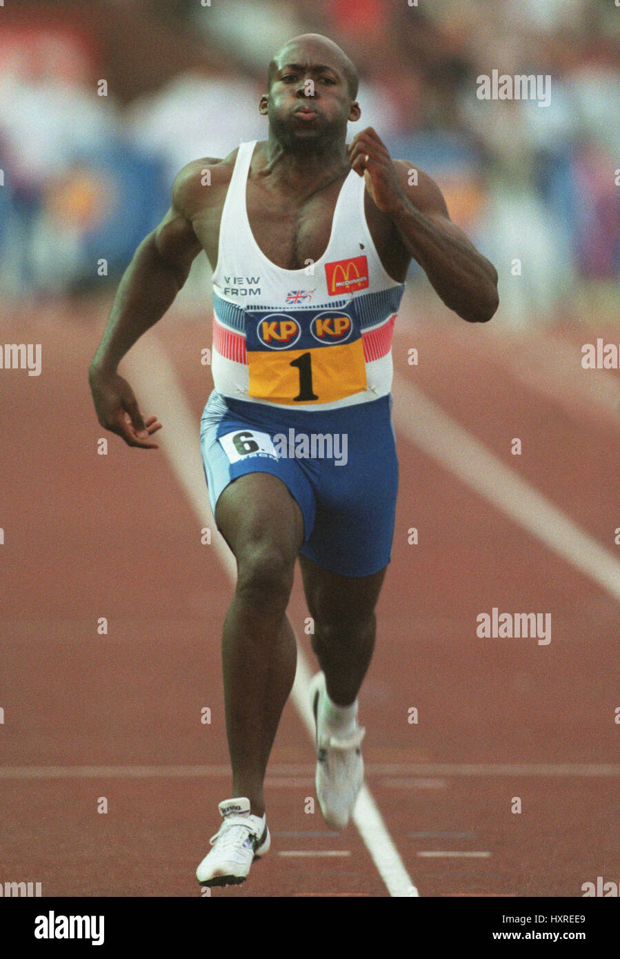 JOHN REGIS 200 METRES 16 February 1995 Stock Photo - Alamy