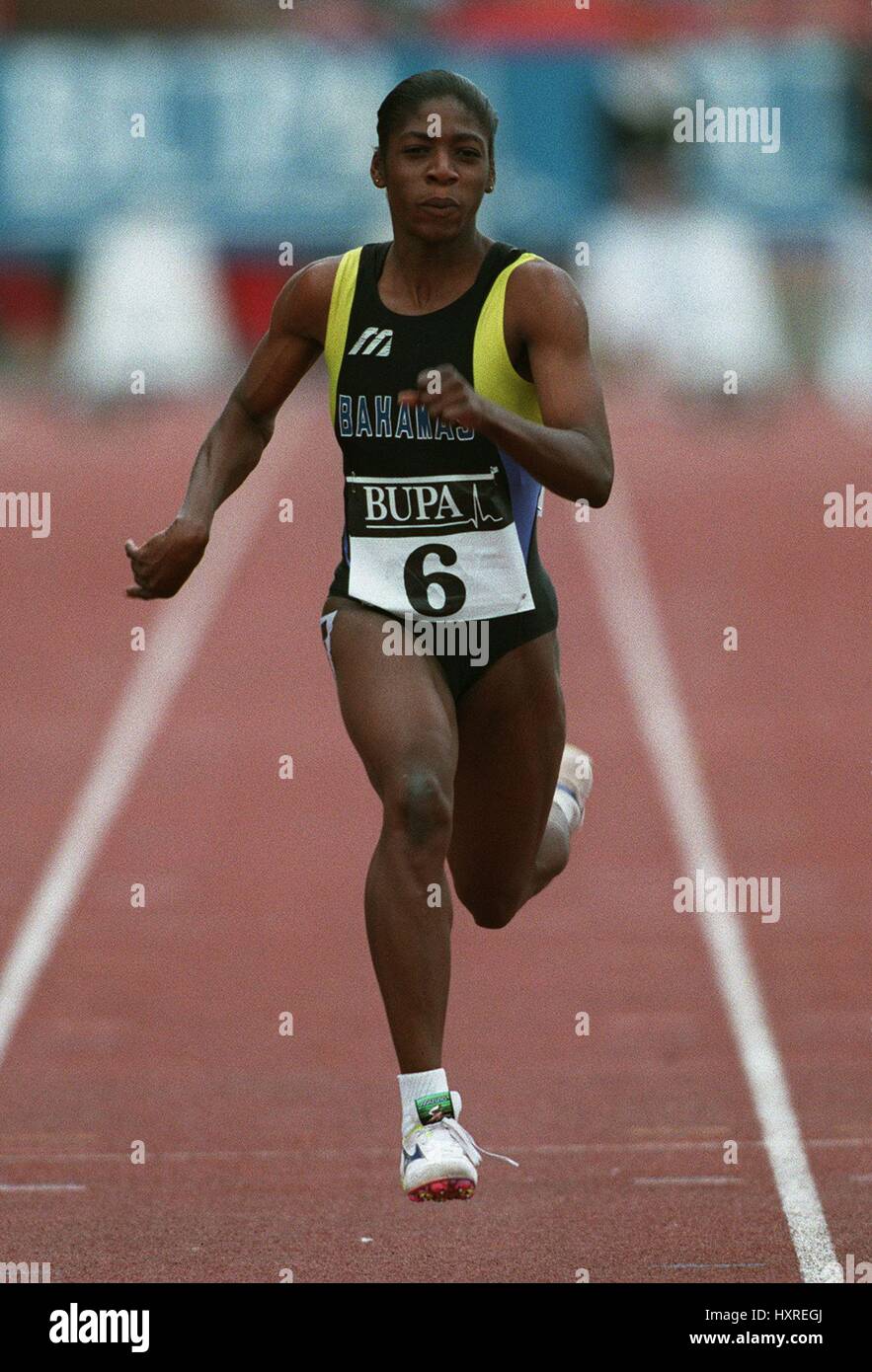 SAVATHEA FYNES 100 METRES 03 July 1995 Stock Photo - Alamy