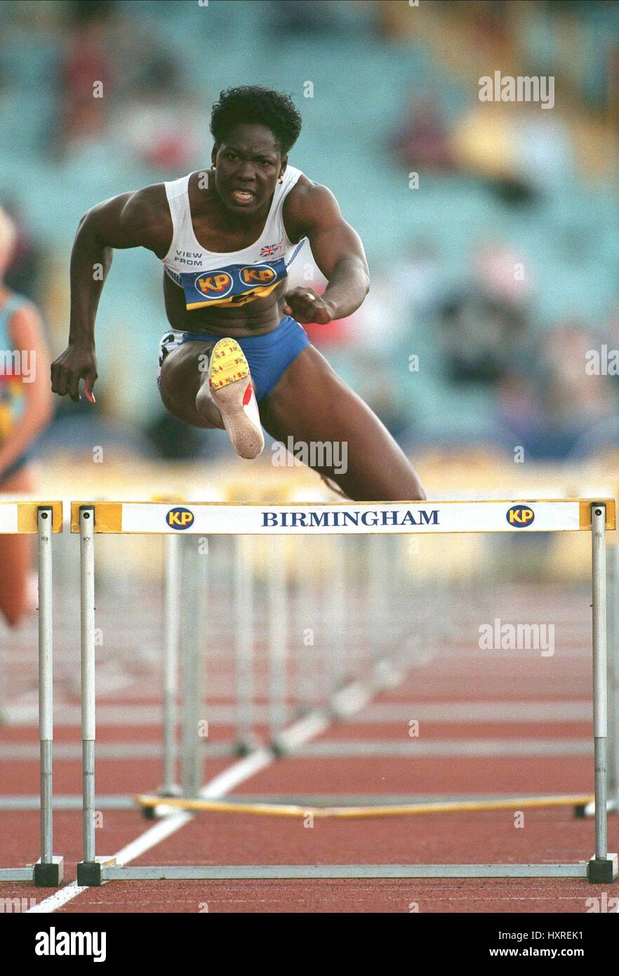 CLOVA COURT 100 METRE HURDLES 17 July 1995 Stock Photo - Alamy