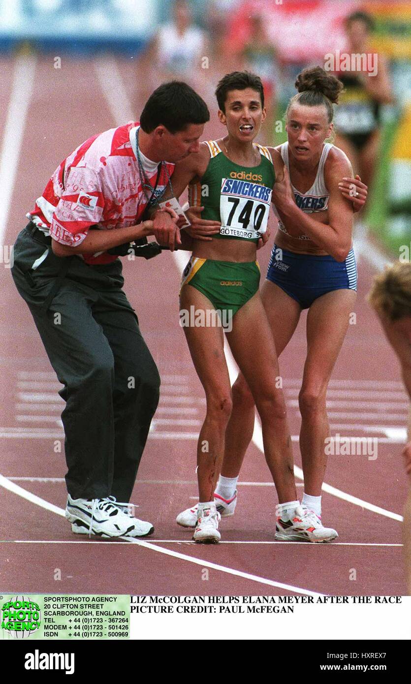 LIZ MCCOLGAN HELPS MARIA MEYER WORLD CHAMPS 1995 01 September 1995 ...