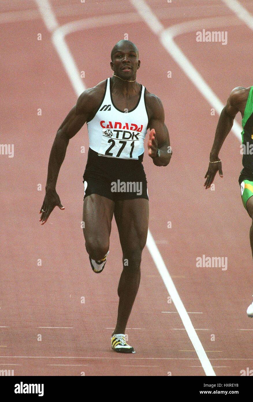 DONOVAN BAILEY 100 METRES WORLD CHAMPS 1995 01 August 1995 Stock Photo ...