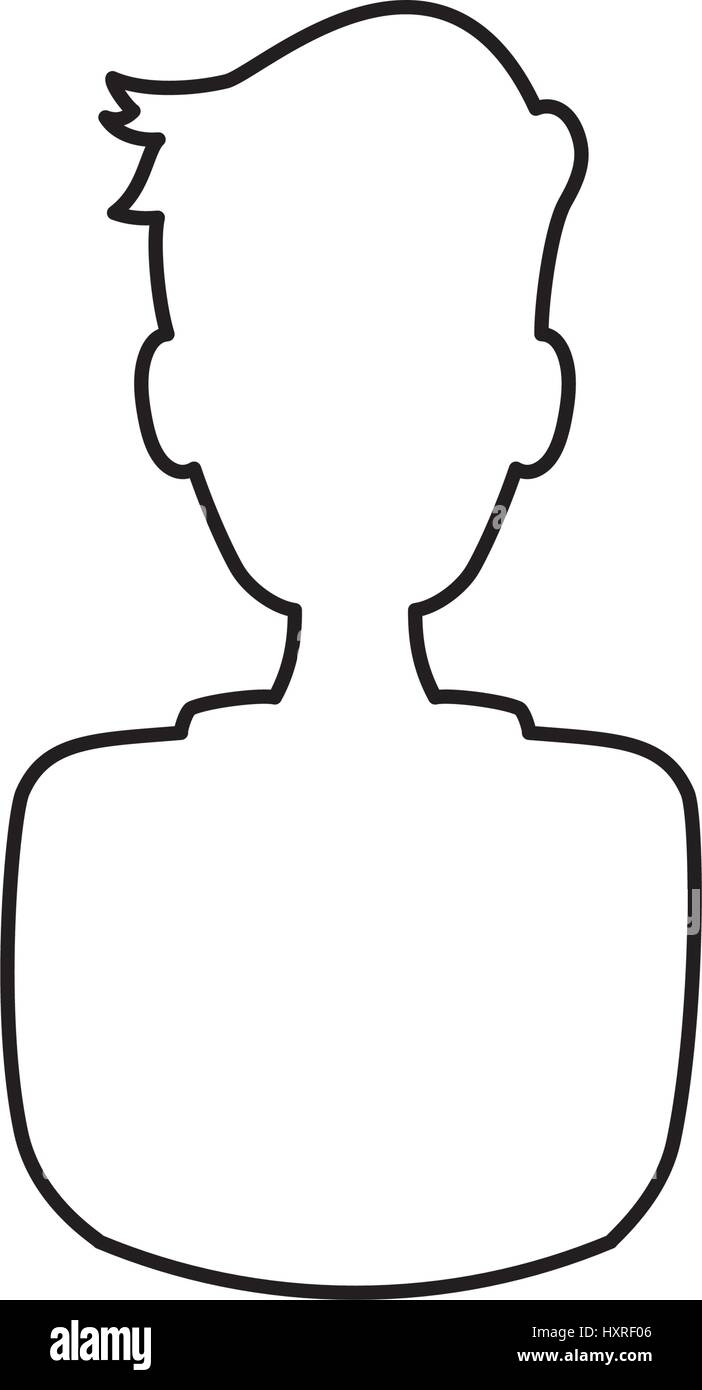 Man profile silhouette vector illustration graphic design Stock Vector ...