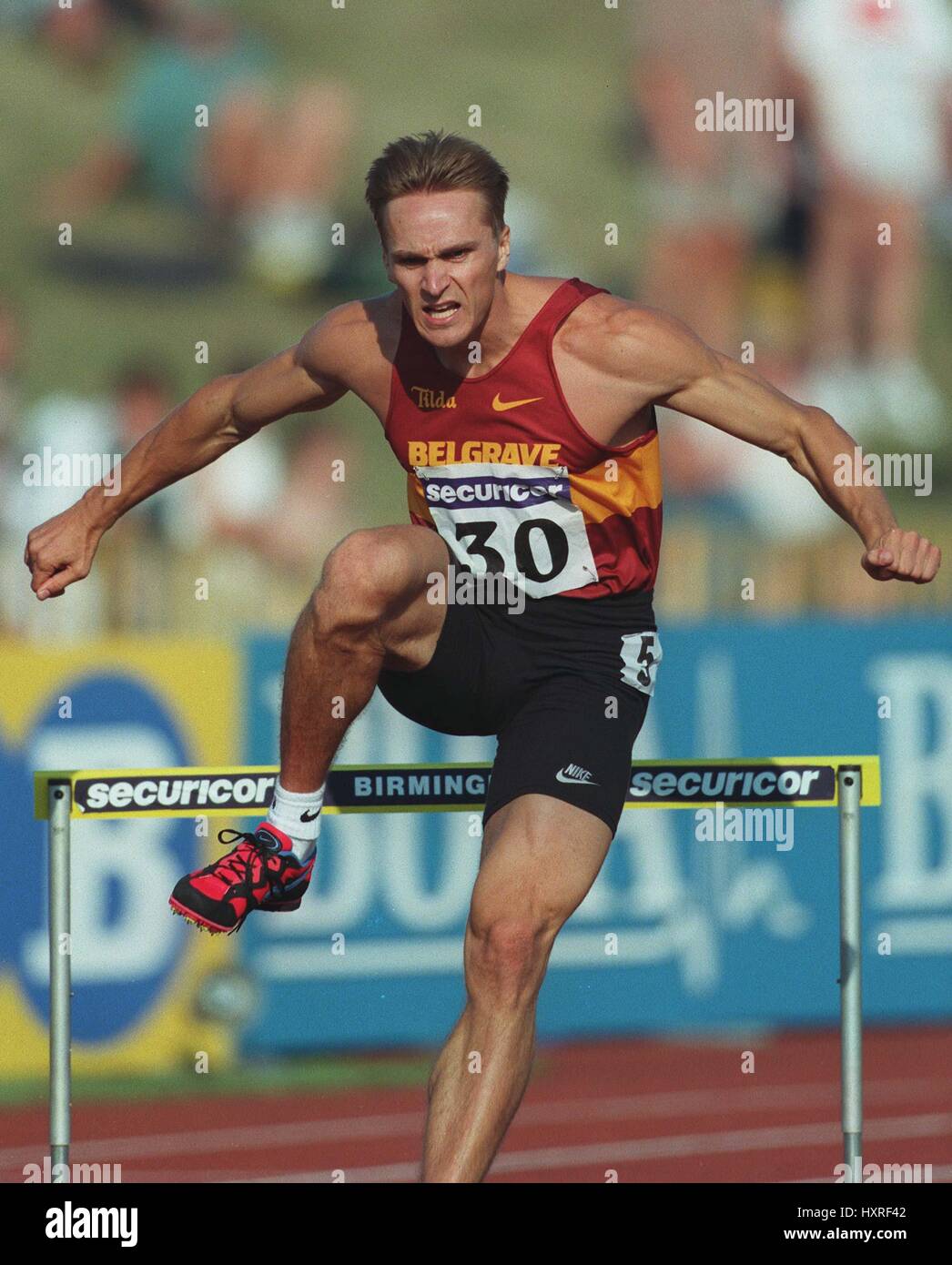 JONATHAN RIDGEON 400 METRES HURDLES 18 June 1996 Stock Photo - Alamy