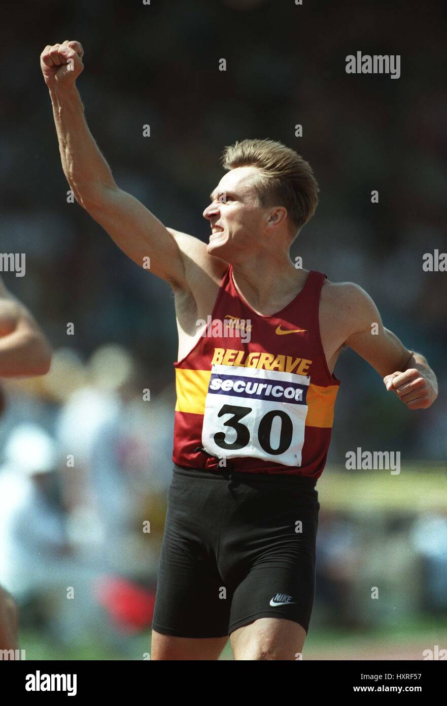 JONATHAN RIDGEON 400 METRES HURDLES 19 June 1996 Stock Photo - Alamy