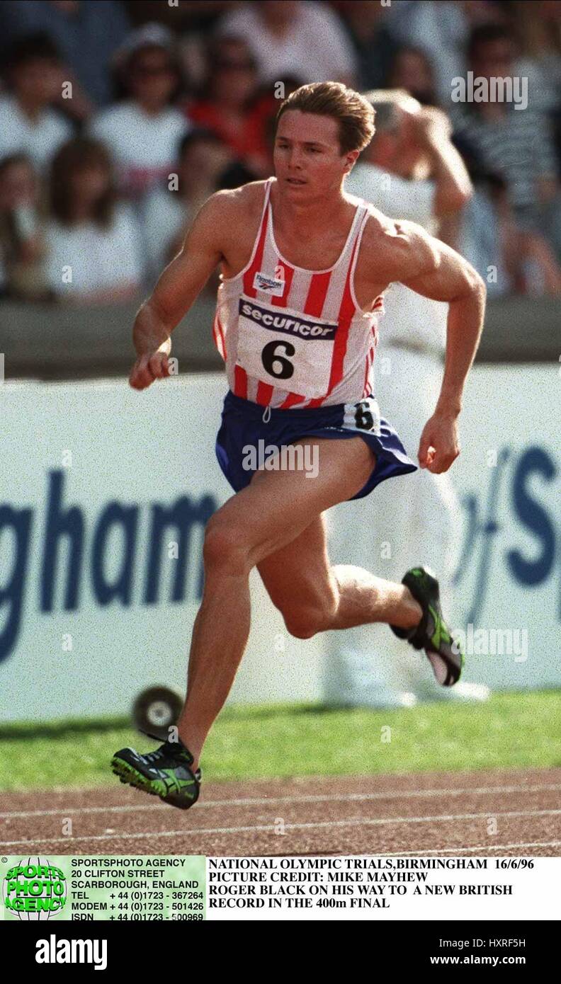 ROGER BLACK 400 METRES 18 June 1996 Stock Photo - Alamy