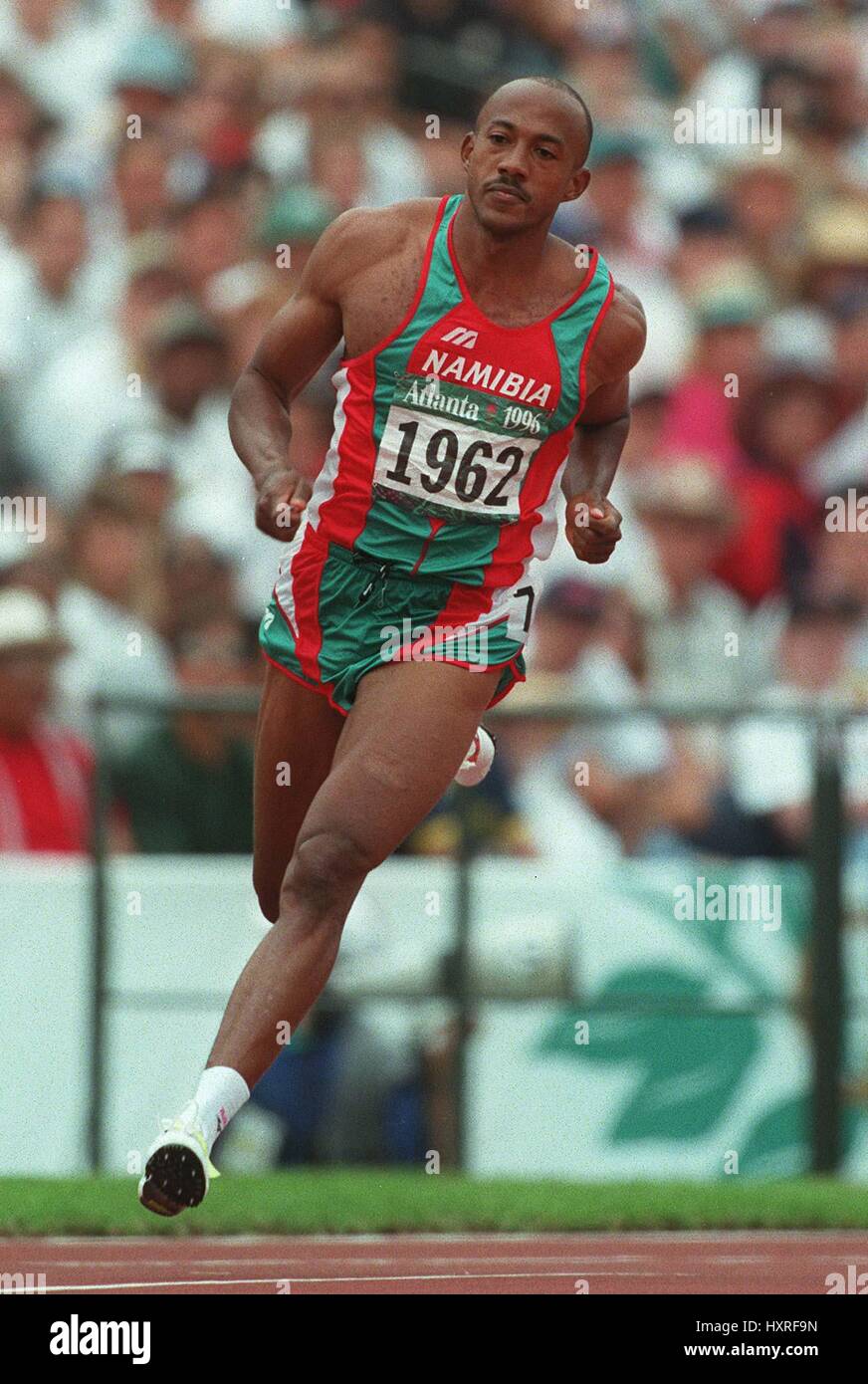 FRANK FREDERICKS 200 METRES ATLANTA 1996. 04 August 1996 Stock Photo ...
