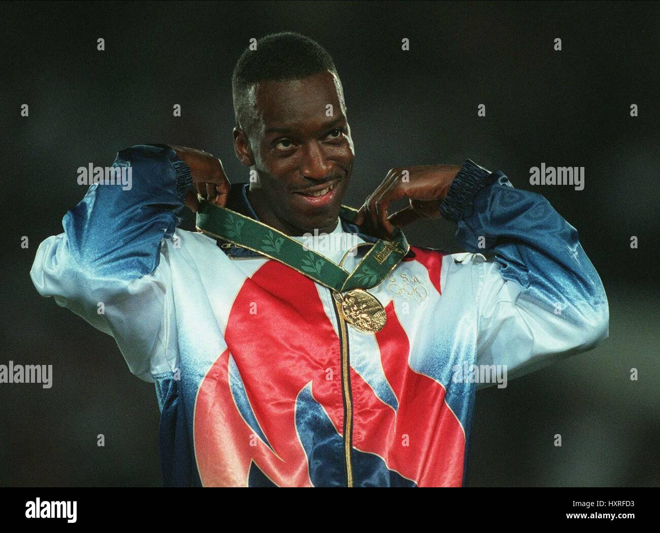MICHAEL JOHNSON 400 METRES ATLANTA 1996 01 August 1996 Stock Photo - Alamy