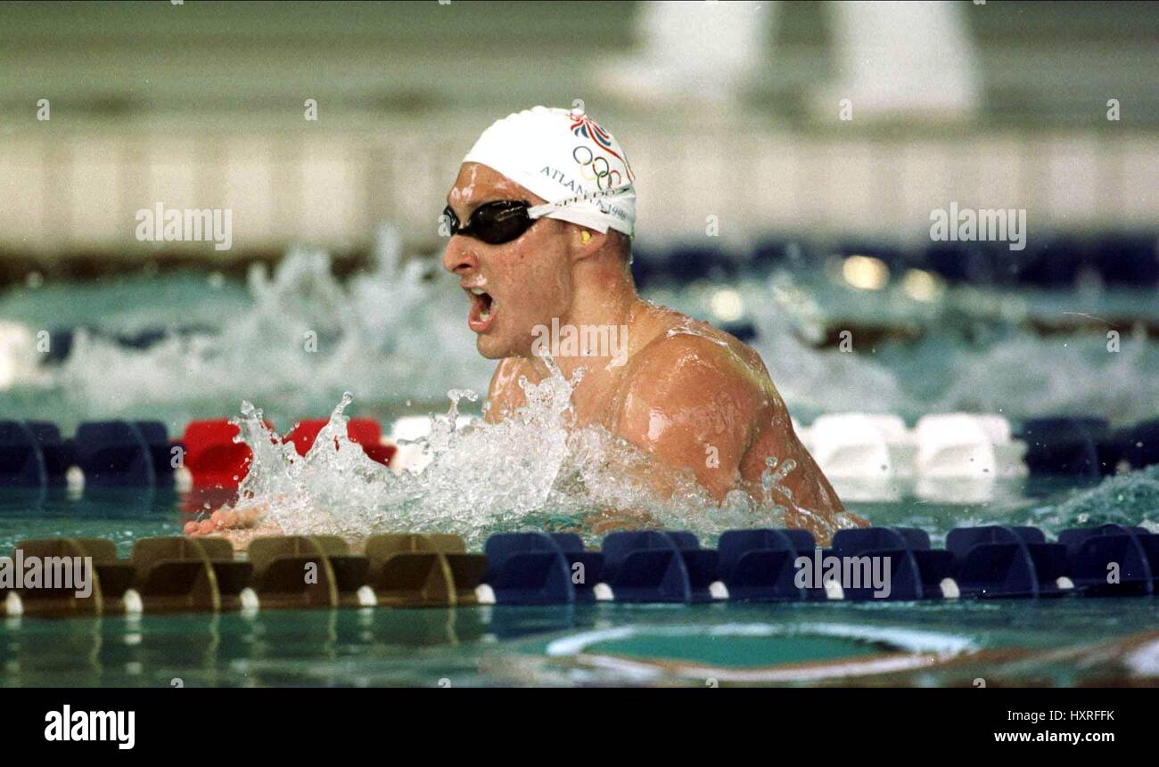 NICK GILLINGHAM SWIMMING 200 M BREASTSTROKE 01 August 1996 Stock Photo ...
