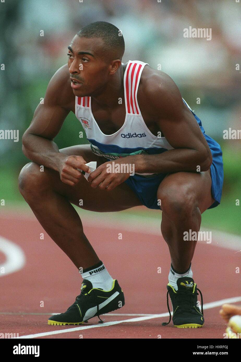 COLIN JACKSON 110M HURDLES ATLANTA 1996. 01 August 1996 Stock Photo - Alamy