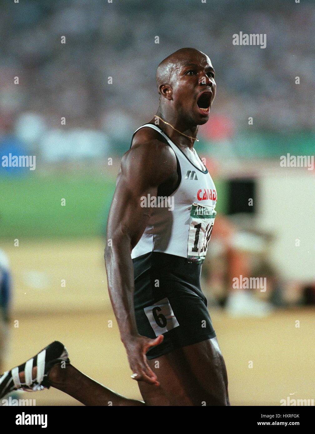 DONOVAN BAILEY 100M ATLANTA 1996. 01 August 1996 Stock Photo - Alamy