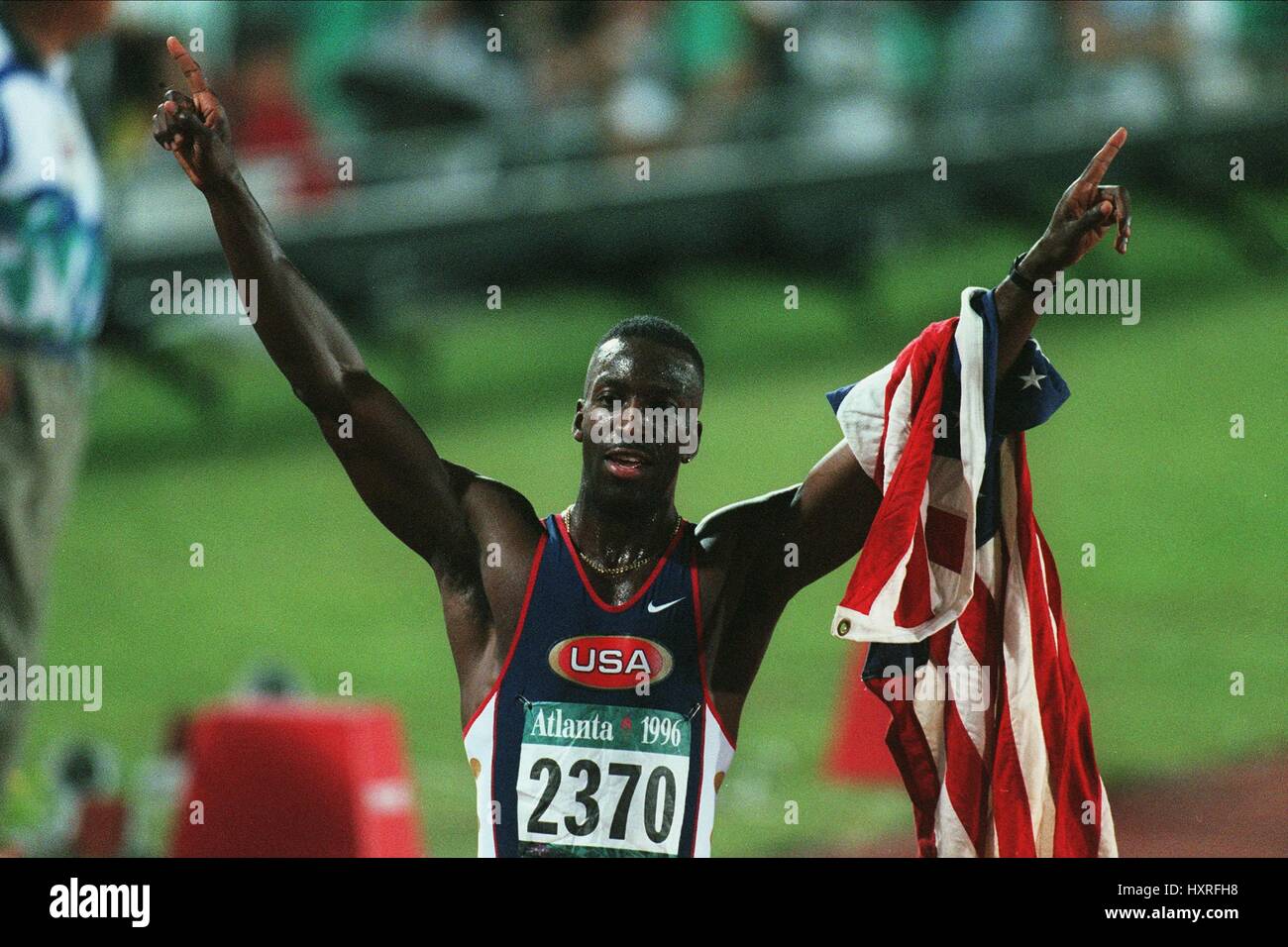 MICHAEL JOHNSON 400 METRES ATLANTA 1996 01 August 1996 Stock Photo - Alamy