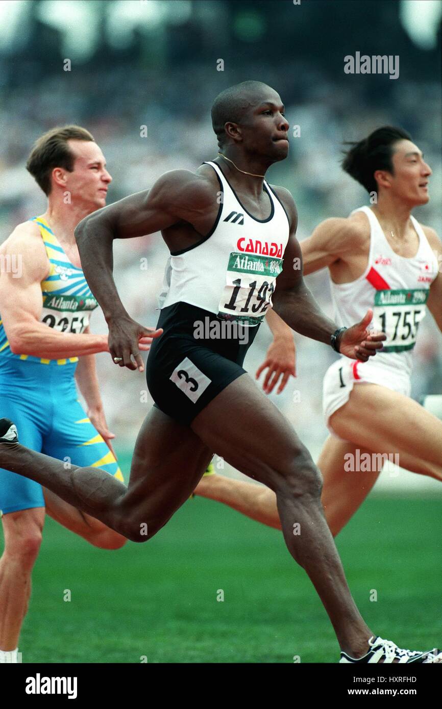 DONOVAN BAILEY 100 METRES ATLANTA 1996 01 August 1996 Stock Photo - Alamy