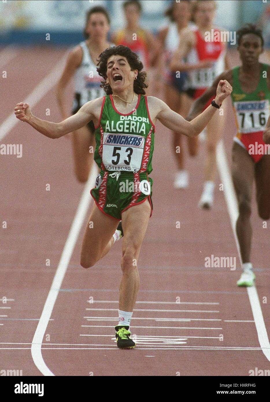 HASSIBA BOULMERKA WINS 1500 METRES WORLD CHAMPS 01 August 1995 Stock ...