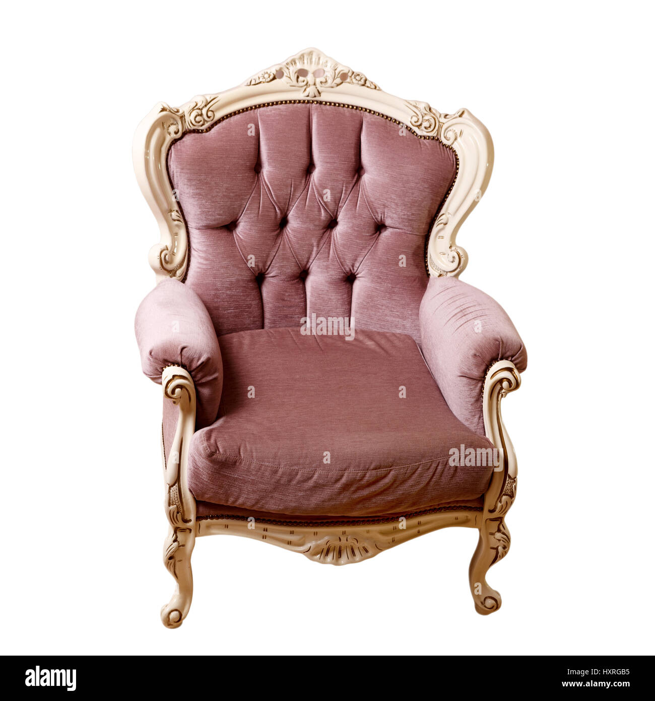 Vintage classical antique chair isolated on white Stock Photo - Alamy
