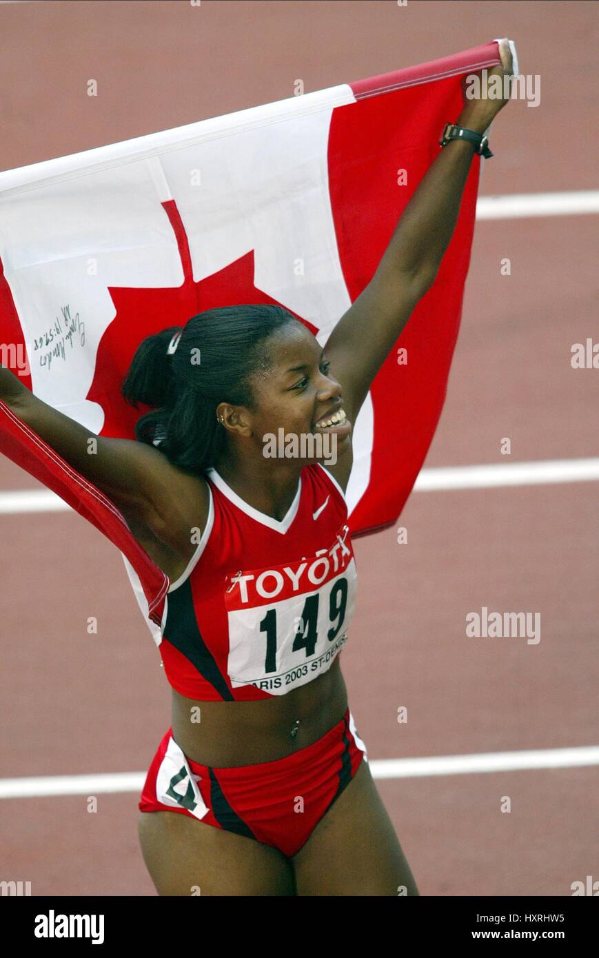 PERDITA FELICIEN 100 METRE HURDLES 27 August 2003 Stock Photo - Alamy